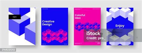 Desain Sampul Buku Geometris Tata Letak Poster Terisolasi Template