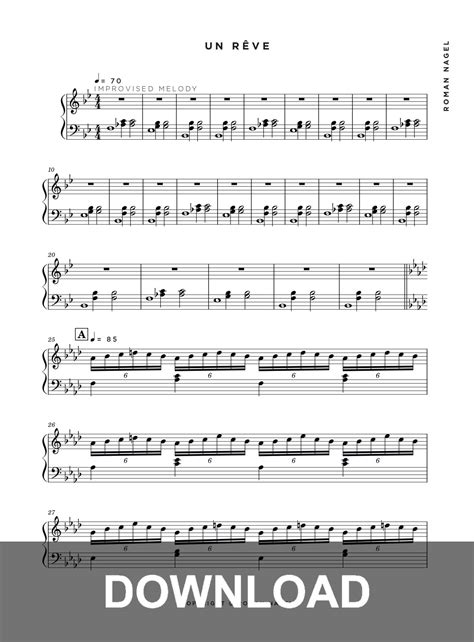 Un Rêve Sheet Music Download Roman Nagel