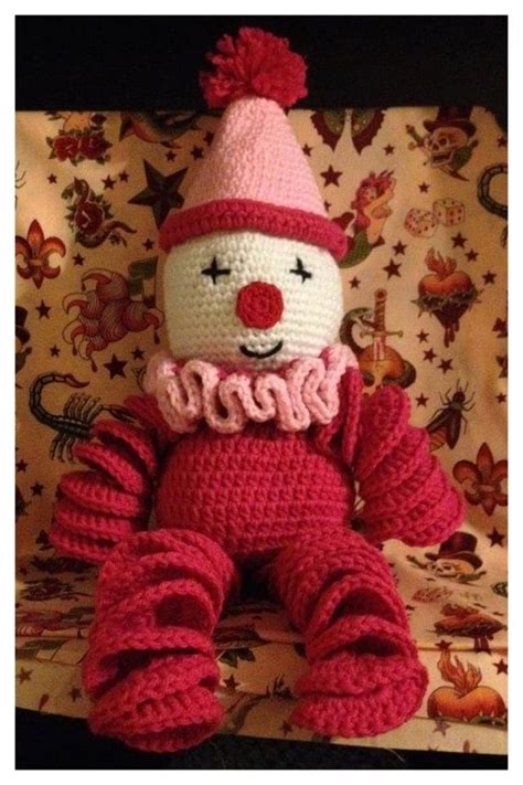 Items Similar To Crochet Clown Doll On Etsy
