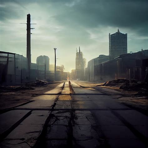 Premium Photo Apocalyptic City 3D Illustration Streets In