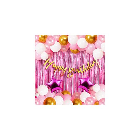Party Propz Birthday Decoration Items For Girls 41 Pcs Pink Birthday