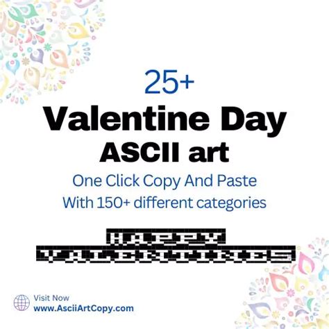 25 Valentine Day ASCII Art Simple Copy And Paste