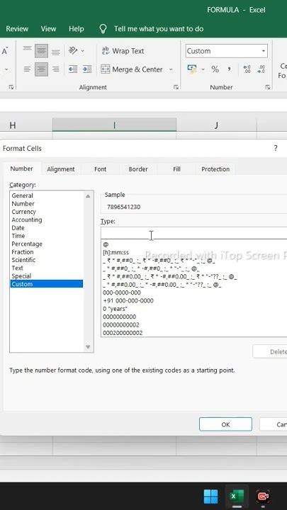 How To Make Space In Between Numbers Excel Shorts Excel Youtube