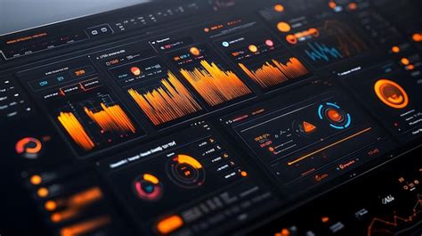 Futuristic Interface With Data Visualizations And Controls Premium Ai Generated Image