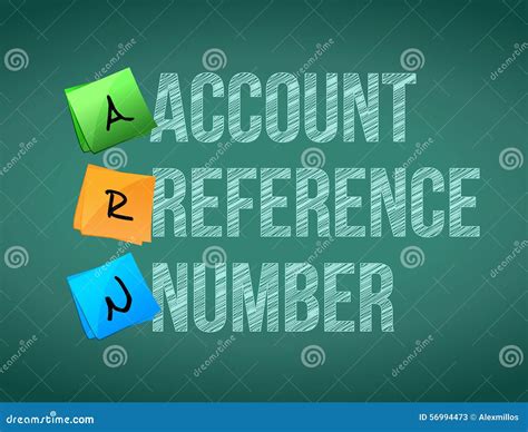 Account Reference Number Post Memo Chalkboard Sign Stock Illustration