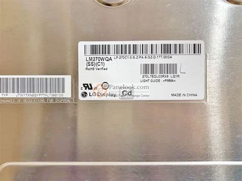 LG Display LM270WQA-SSC1 Overview - Panelook.com