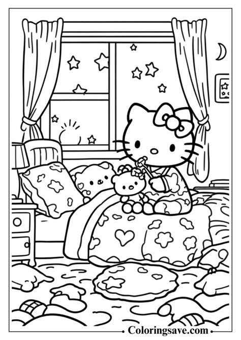 75 Hello Kitty Coloring Page Free Pdf Printables Coloring Save
