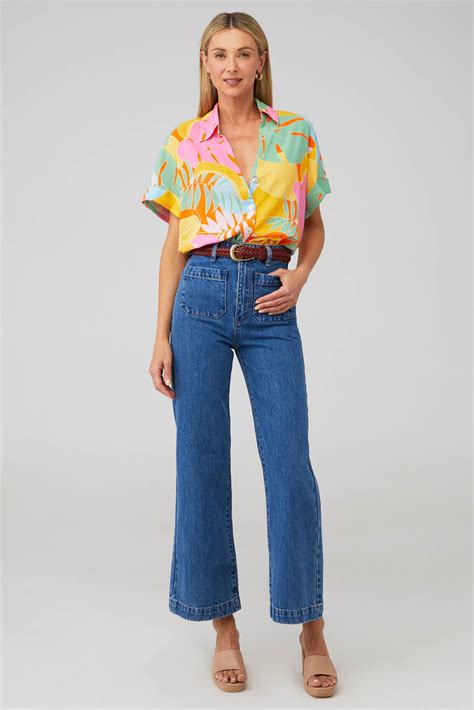Show Me Your Mumu Parker Button Down Shirt In Tropical Fruit Fashionpass