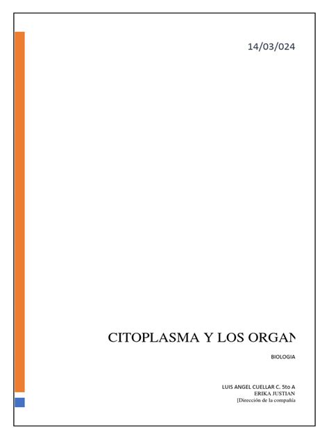 Citoplasma Biologia Pdf Citoplasma Biología Celular