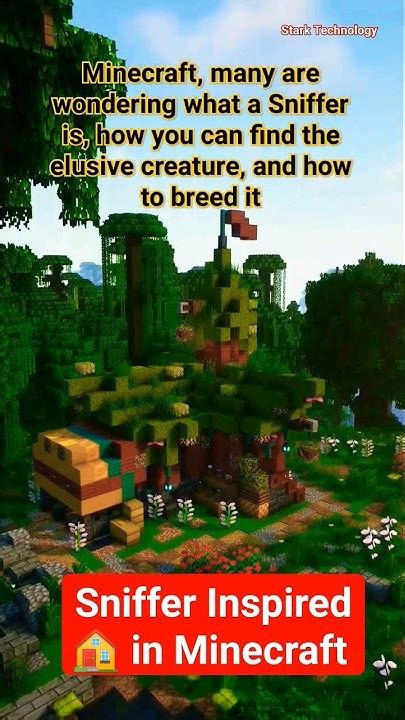 Sniffer Inspired House In Minecraft 😱 Minecraft Youtubeshorts Gaming
