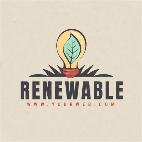 Free Vector Hand Drawn Renewable Energy Logo