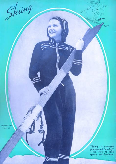 Free Vintage Ski Suit Pattern Vintage Patterns Dazespast Blog