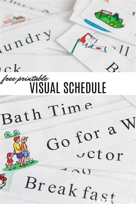 Free Printable Visual Schedule Autism