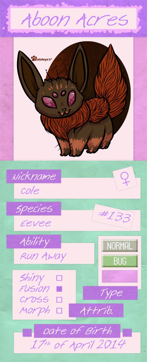 Pkmnn Cole The Eevee By Thalateya On Deviantart