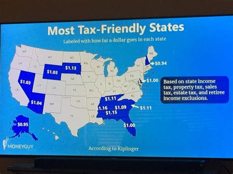 Map Of Tax Friendly States In The United States