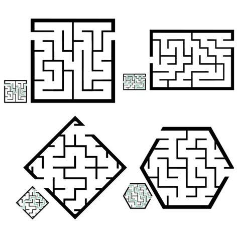 Maze Map Game Vector Images Depositphotos