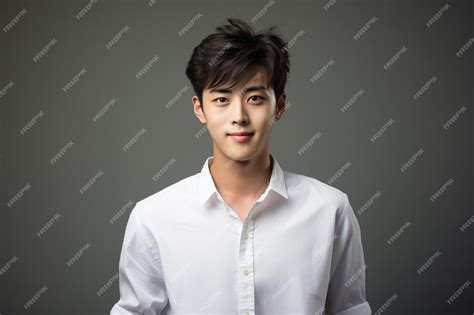 Premium Photo Handsome Chinese Young Man In Formal Shirt