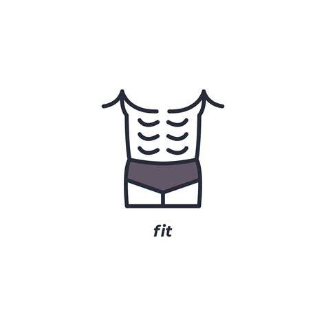 Vector Sign Of Fit Symbol Is Isolated On A White Background Icon Color Editable 11373338