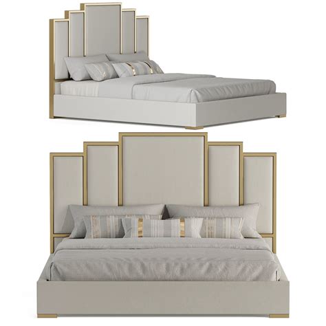 Homary White Platform Bed Faux 3d Model Cgtrader