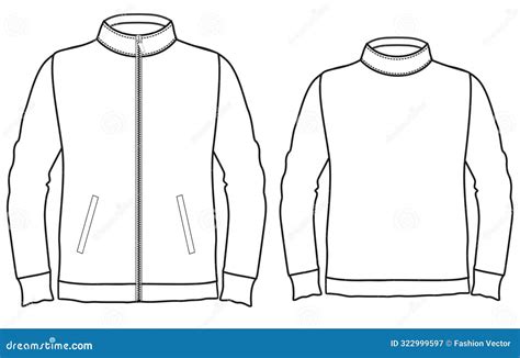 Mens Tricot Jacket Print Vector Art 309036600