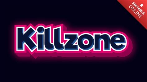 Killzone Pink Night Love 3d Text Effect Generator