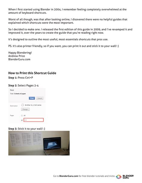 Blender Guru Keyboard Shortcut Guide V2 When I First Started Using