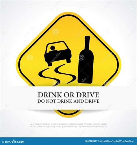 Do Not Drink And Drive Stock Vector Illustration Of Caution 67280477
