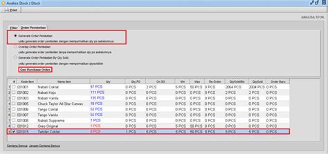 Panduan Generate Purchase Order Di Analisa Stock BeeAccounting