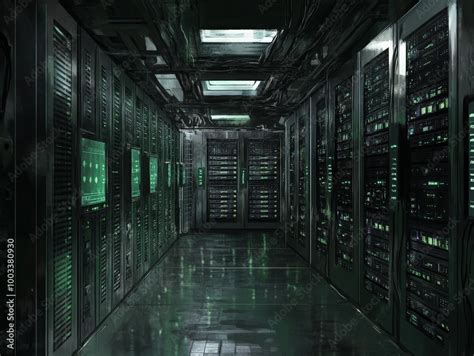 a highly secure server room with multiple layers of security protocols