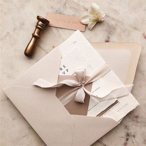 Ribbon Wrapped Wedding Invitation Wedding