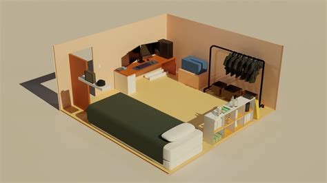 My Room Modeled Fundamentals Of 3d Mesh Modeling In Blender Cg Cookie