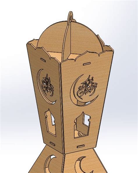 تصميم فانوس رمضان خشب ليزر