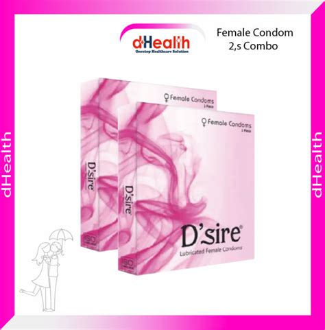 Cupid Dsire Lubricated Female Condom For Women 2pcs Box Condom