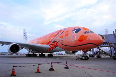 成田に3機揃った！ Anaのエアバス A380型機「flying Honu」3号機、ついに初就航。このあとハワイに向けて出発 トラベル Watch