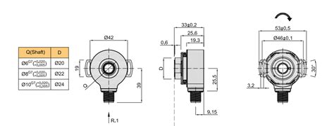 Absolute Encoder For Robotic SSI 17 32bits Absolute Encoder KM42 Inductive Multiturn Rotary