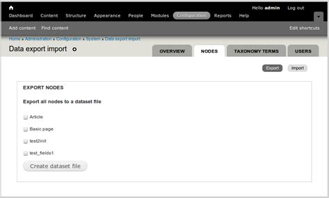 Data Export Import