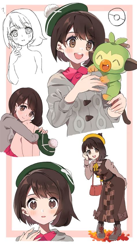 Gloria And Grookey Pokemon And More Drawn By Ao Hito Danbooru