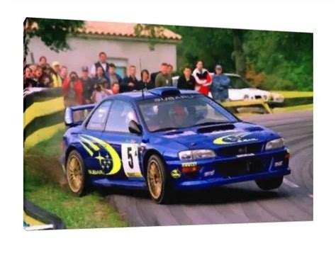 Richard Burns X Inch Canvas Wrc Rally Subaru Impreza Framed Picture Sti Picclick Uk