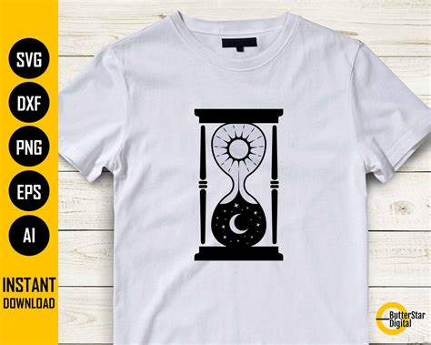Sun And Moon Hourglass Svg Time Svg Day And Night Svg Etsy