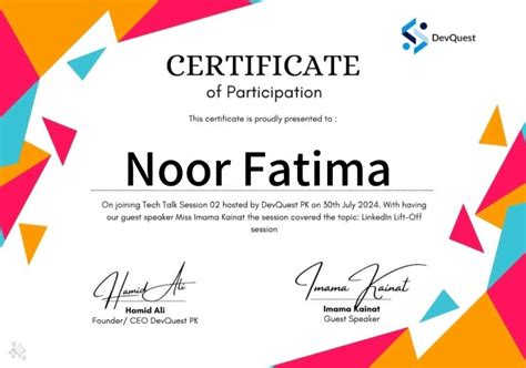 Noor Fatima On Linkedin Devquestpk Techtalk Linkedin Liftoff