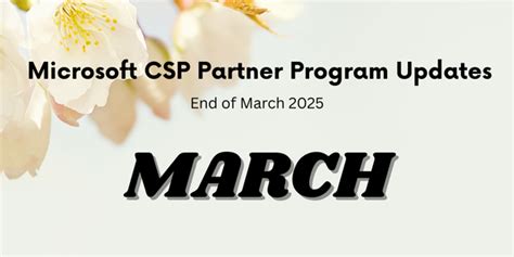 Microsoft Csp Partner Program Updates April 2025