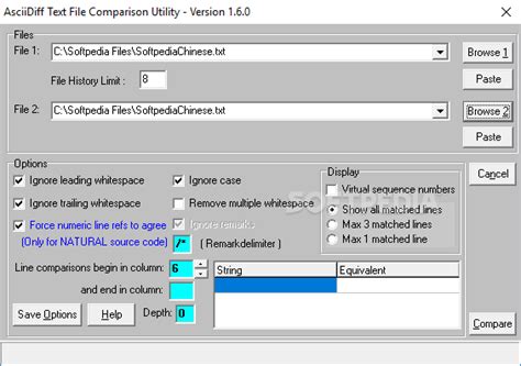 Asciidiff Text File Comparison Utility Download Softpedia