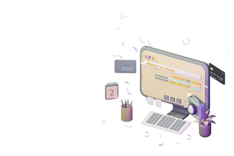 3d Workdesk Icon With Laptop Business Online Sale Concept Computer