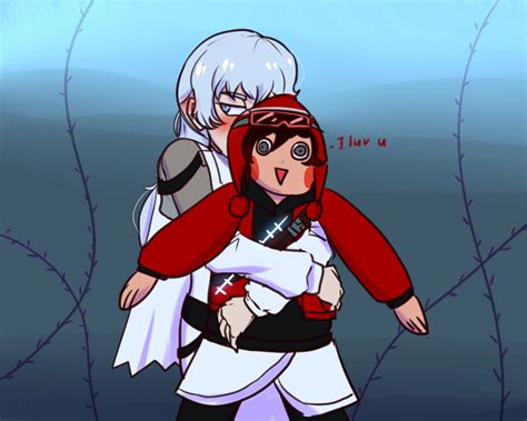 Weiss With Her Plush Ruby Fillmargarin Rwby
