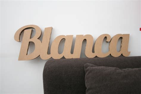 Nombres en cartón Blanca Diy Letters