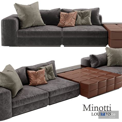 Minotti Sofa 3d Model Buy Download 3dbrute