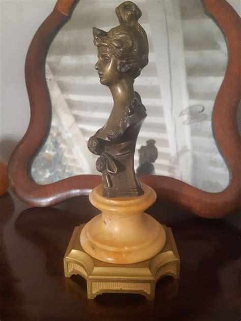 Proantic Pablo Rigual 1863 1917 Lovely Bust Of Young Woman In Art N