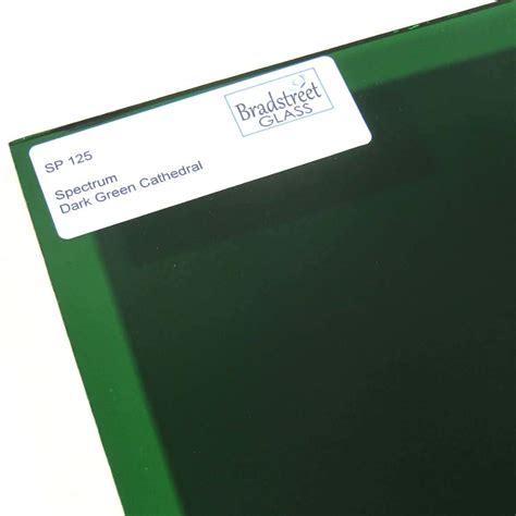Dark Green Translucent Stained Glass Sheet Spectrum 125 Bradstreetglass