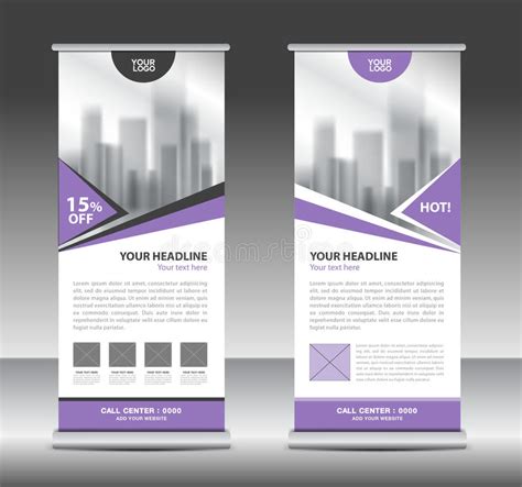 Roll Up Banner Business Brochure Flyer Banner Design Stock Vector