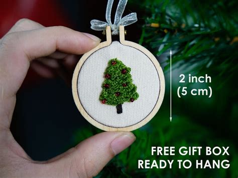 Mini Ornament Set Lovely Little Hand Embroidered Ornament Etsy Uk